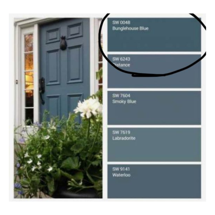 Best Navy blue, Teal blue & Slate Blue Paint Colors for your front door ...